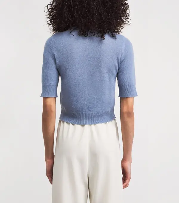 Le Kasha Short-sleeve Cashmere Sweater - Blue