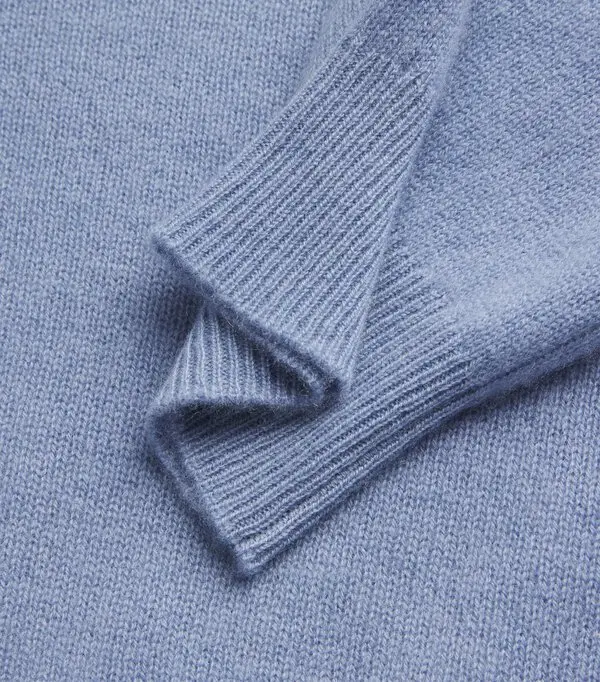 Le Kasha Short-sleeve Cashmere Sweater - Blue