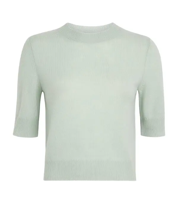 Le Kasha Cashmere Short-sleeve Sweater - Blue