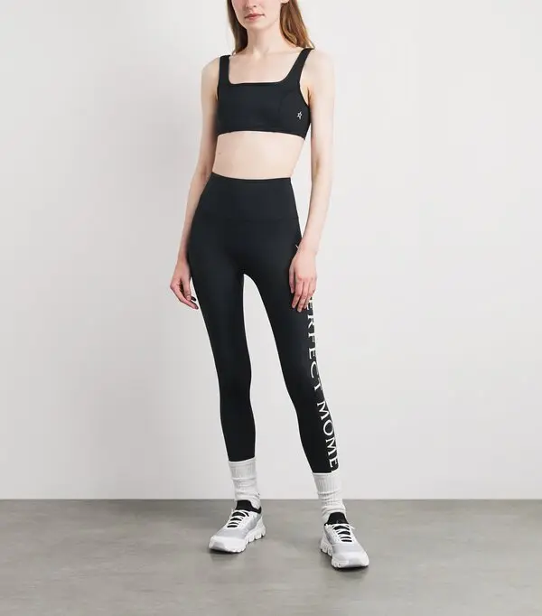 Perfect Moment Logo Sports Bra - Black
