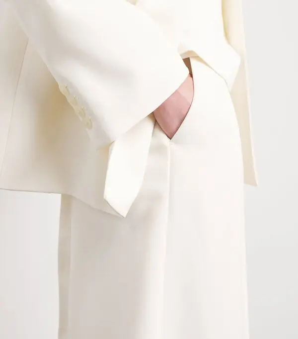 ANINE BING Lou Wide-leg Trousers - Beige