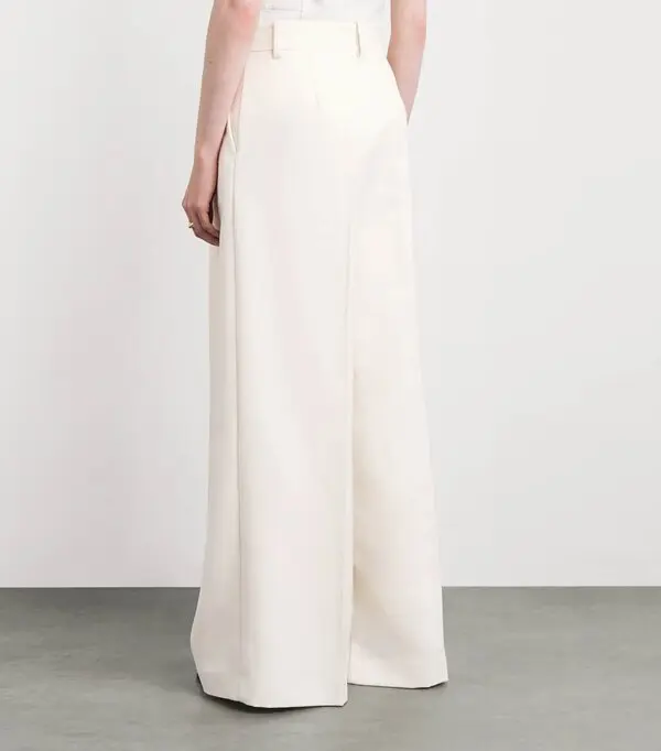 ANINE BING Lou Wide-leg Trousers - Beige