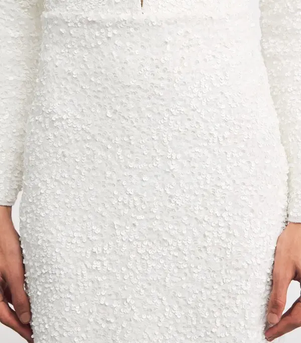 Adam Lippes Sequined Midi Skirt
