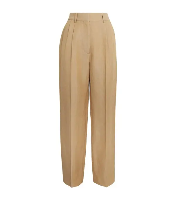 BLAZÉ MILANO Renegade Fox Straight Tailored Trousers - Brown