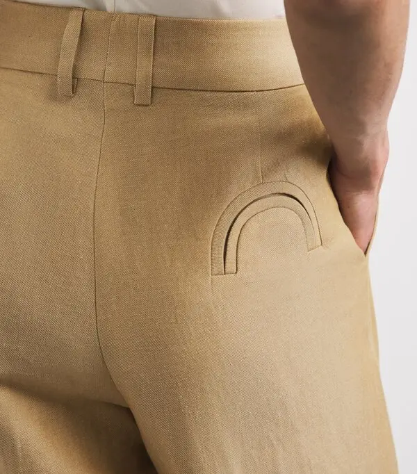 BLAZÉ MILANO Renegade Fox Straight Tailored Trousers - Brown