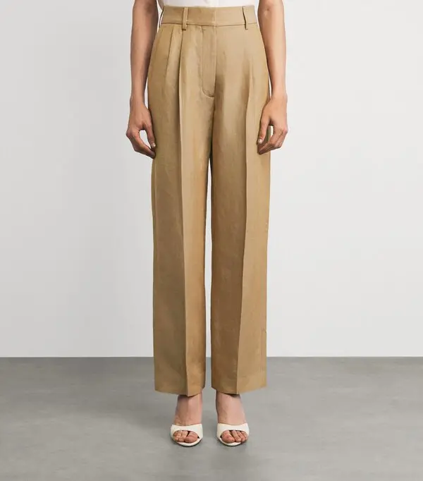 BLAZÉ MILANO Renegade Fox Straight Tailored Trousers - Brown