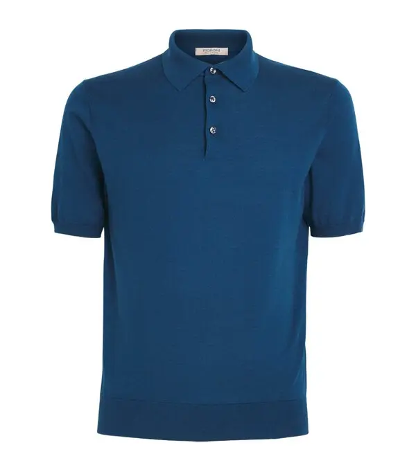 FIORONI CASHMERE Cotton-cashmere Polo Shirt