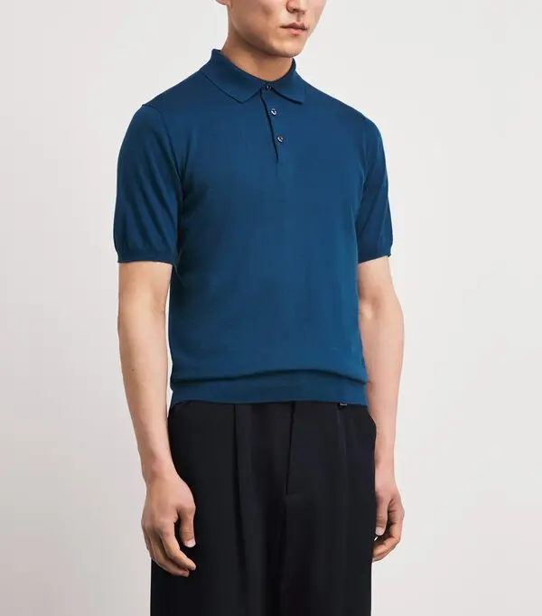 FIORONI CASHMERE Cotton-cashmere Polo Shirt