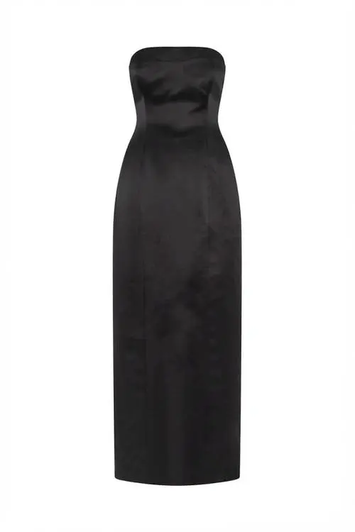 NICHOLAS Strapless Midi Dress - Black