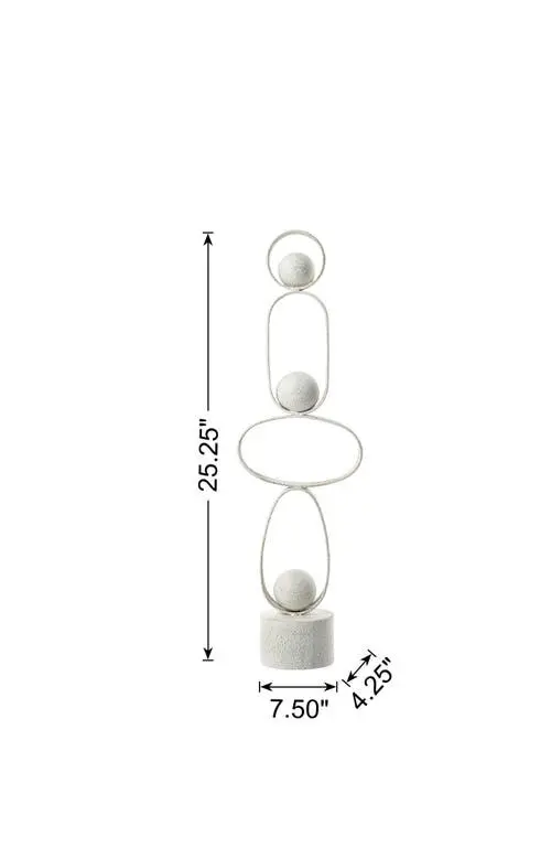GLITZHOME 25.50"h Modern Abstract Metal Sculpture Table Decor