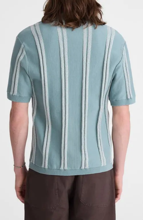 Madewell Textured Stripe Cotton Cardigan