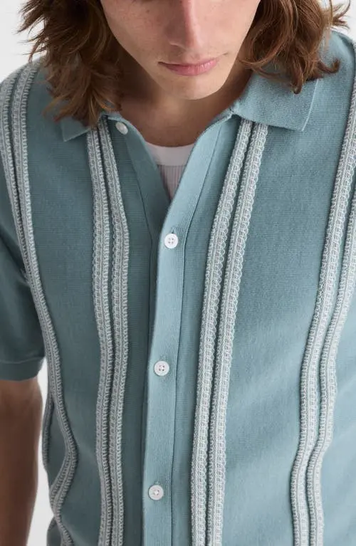 Madewell Textured Stripe Cotton Cardigan