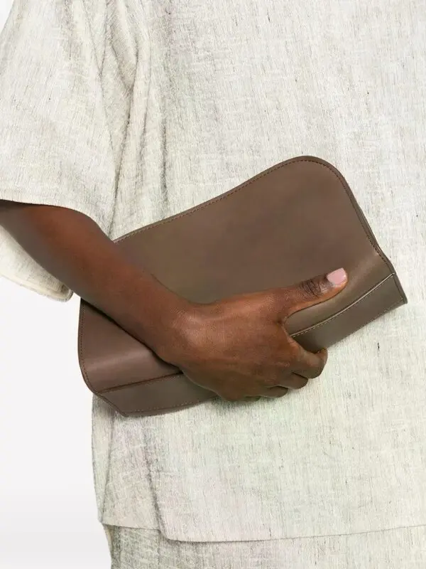 THE ROW Peggy Clutch Bag - Brown