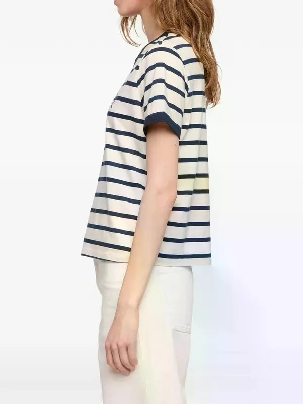 Zadig&Voltaire Striped Logo Print T-shirt - Neutrals