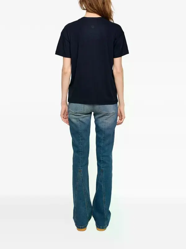 Zadig&Voltaire Marta Embellished V-neck T-shirt - Blue