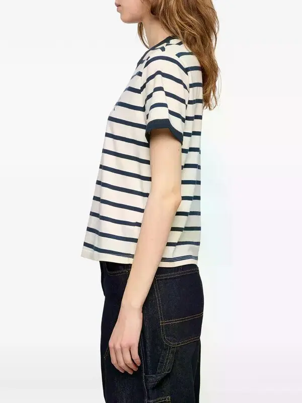 Zadig&Voltaire Striped Logo Print T-shirt - White