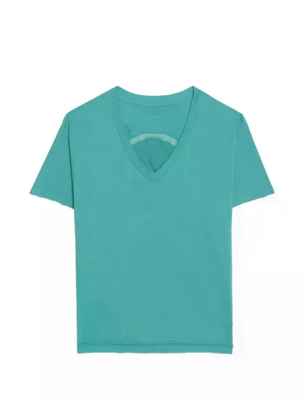 Zadig&Voltaire Tommer V-neck Short Sleeve T-shirt - Blue