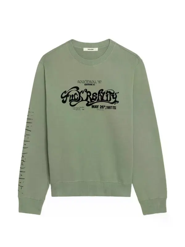Zadig&Voltaire Aime Crew Neck Long Sleeve Sweatshirt - Green