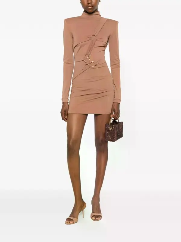 MITILIANE COUTURE Draped Mini Dress With Hardware Detail