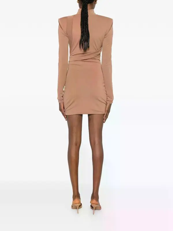 MITILIANE COUTURE Draped Mini Dress With Hardware Detail