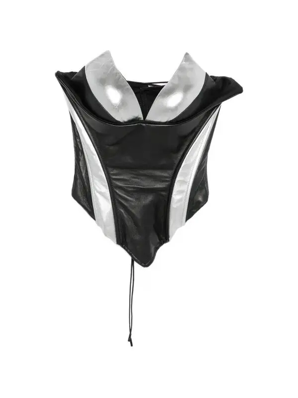 MITILIANE COUTURE Leather Corset - Black
