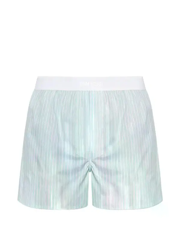 TOM FORD Striped Cotton Boxers - Green