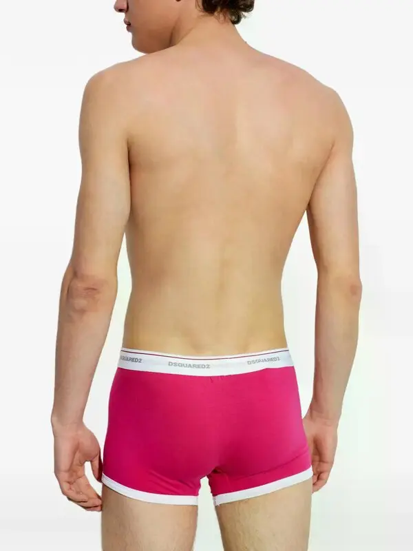 Dsquared2 Logo-waistband Contrast-trim Boxers - Pink