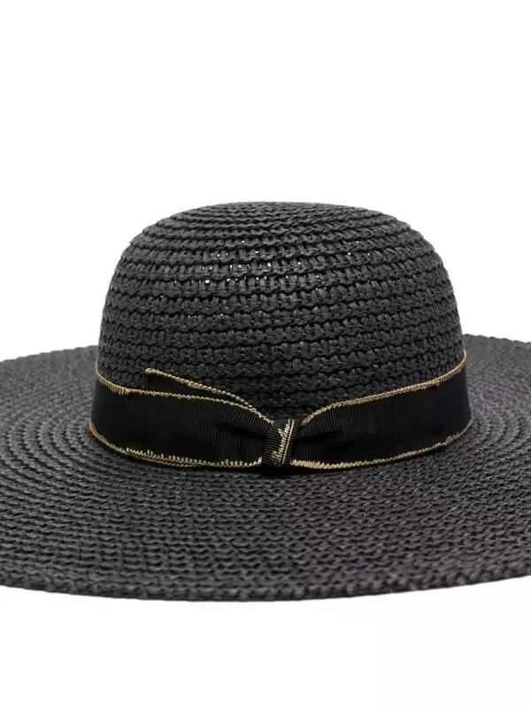 Borsalino Wide Brim Sun Hat - Black