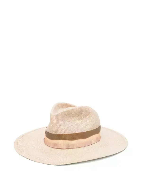 Borsalino Straw Wide Brim Hat - Neutrals