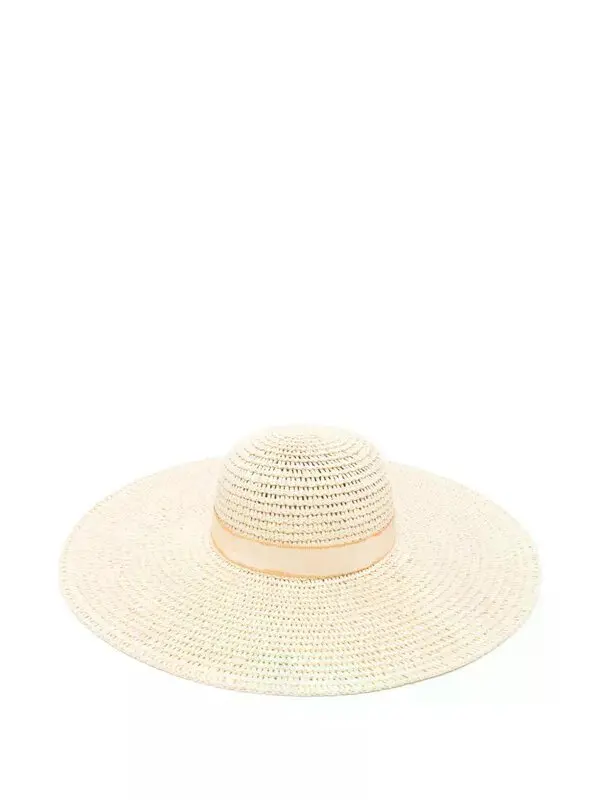 Borsalino Woven Wide-brim Sun Hat - Neutrals