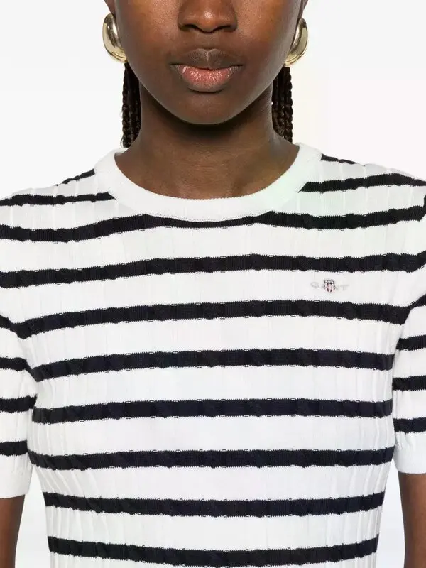 Gant Striped Cable Knit T-shirt