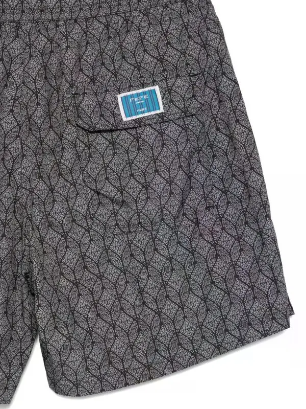 FEFÈ Geometric Print Drawstring Swim Shorts