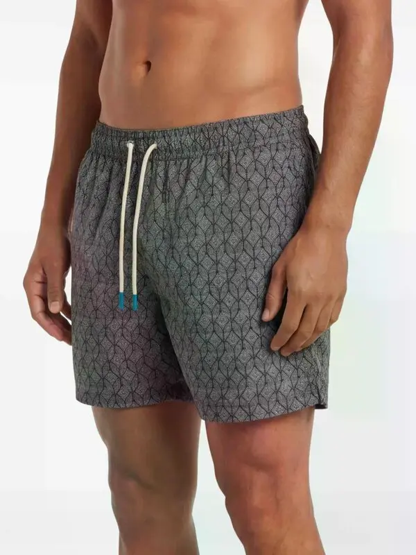 FEFÈ Geometric Print Drawstring Swim Shorts