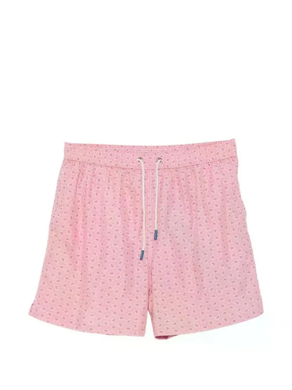 FEFÈ Paisley Print Drawstring Swim Shorts - Pink