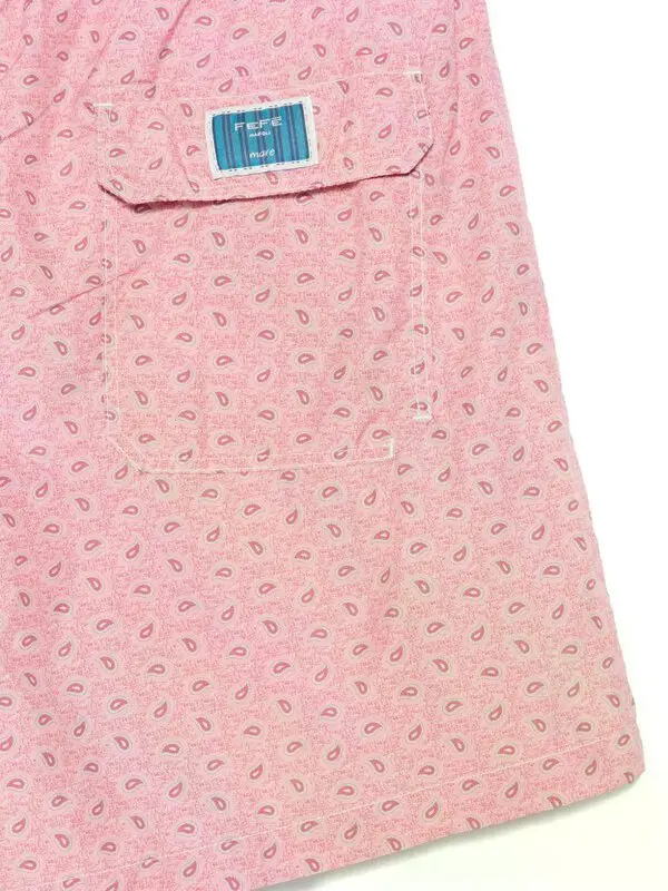 FEFÈ Paisley Print Drawstring Swim Shorts