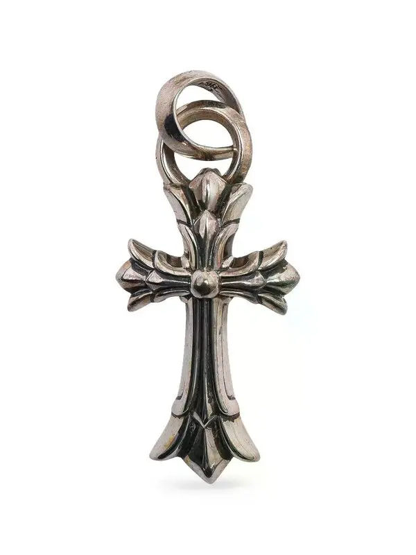 Chrome Hearts Double Cross Pendant Necklace - Silver