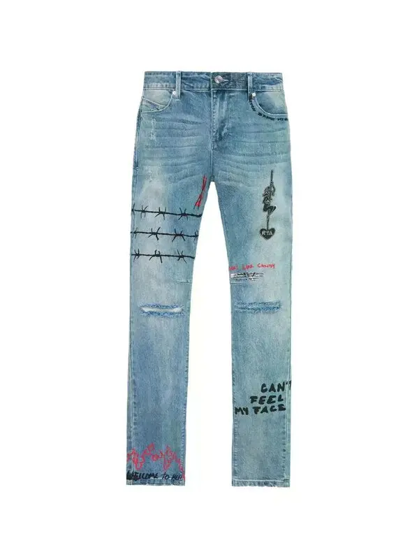 RtA Bryant Skinny-fit Jeans With Graphic Print