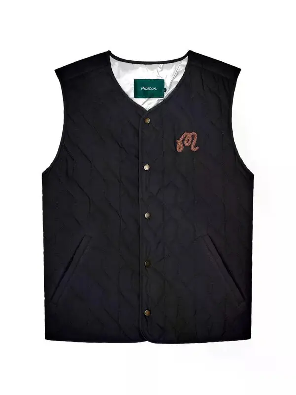 MALBON Vincenzo Quilted Gilet - Black