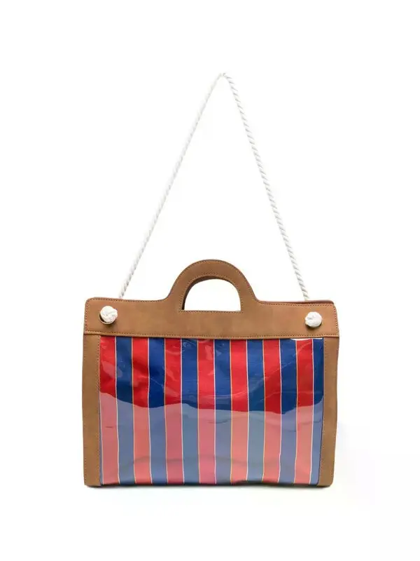 LA MILANESA Large Dalila Striped Tote Bag