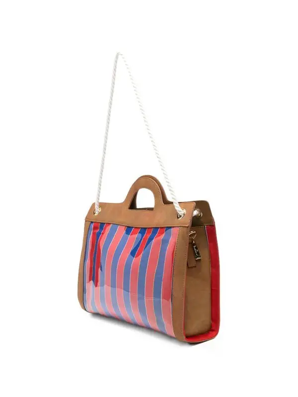 LA MILANESA Large Dalila Striped Tote Bag