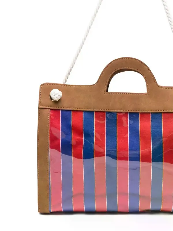 LA MILANESA Large Dalila Striped Tote Bag