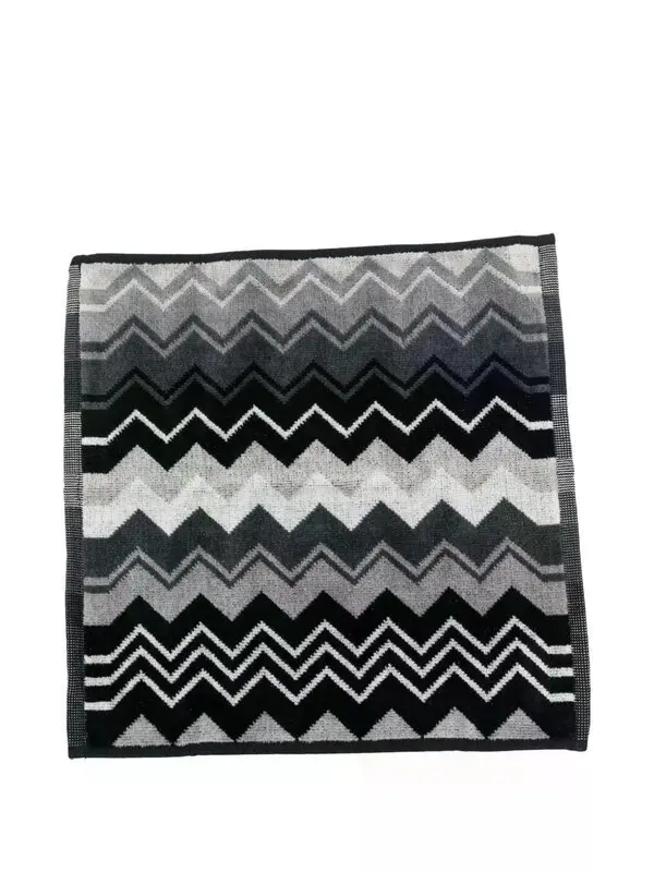 Missoni Giacomo Zigzag-pattern Face Towels - Grey