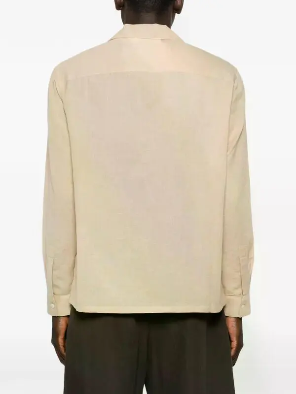 BAZISZT Palm Groove Camp-collar Shirt - Neutrals