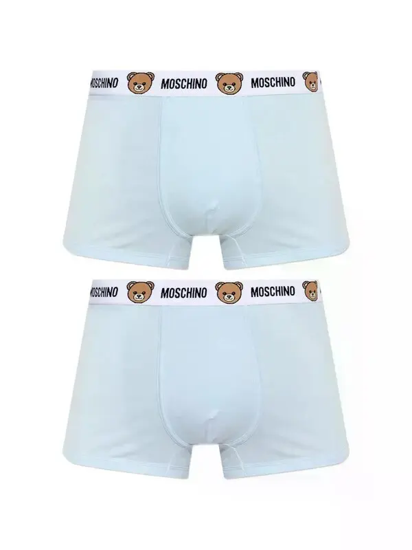 Moschino Teddy Bear Logo-waistband Boxers - Blue