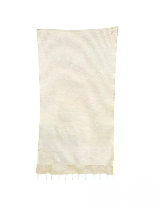 MC2 SAINT BARTH Foutas Striped Beach Towel - Neutrals