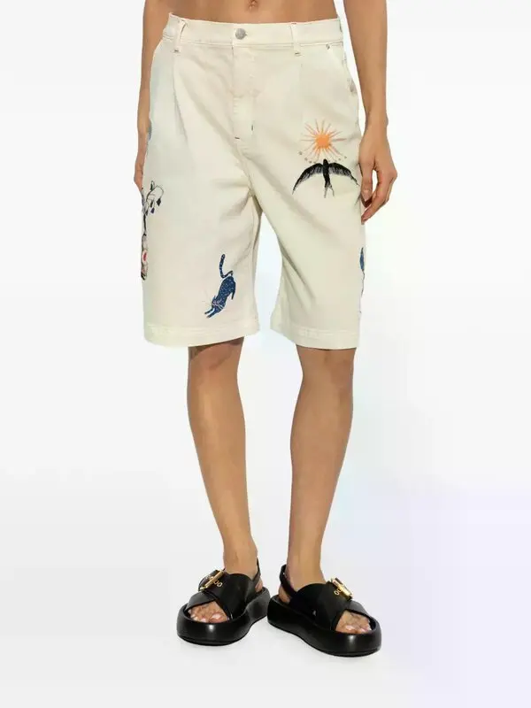 Munthe Embroidered Knee-length Shorts