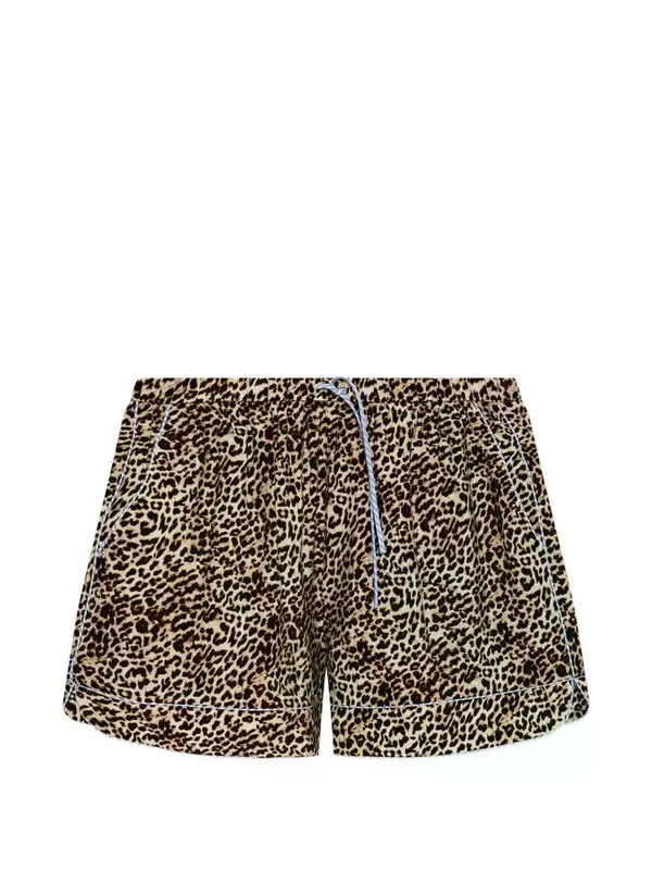 Munthe Leopard-print Drawstring Shorts