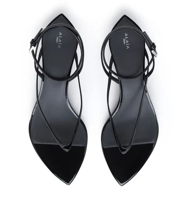 Alaïa Tongs Wedge Sandals - Clear