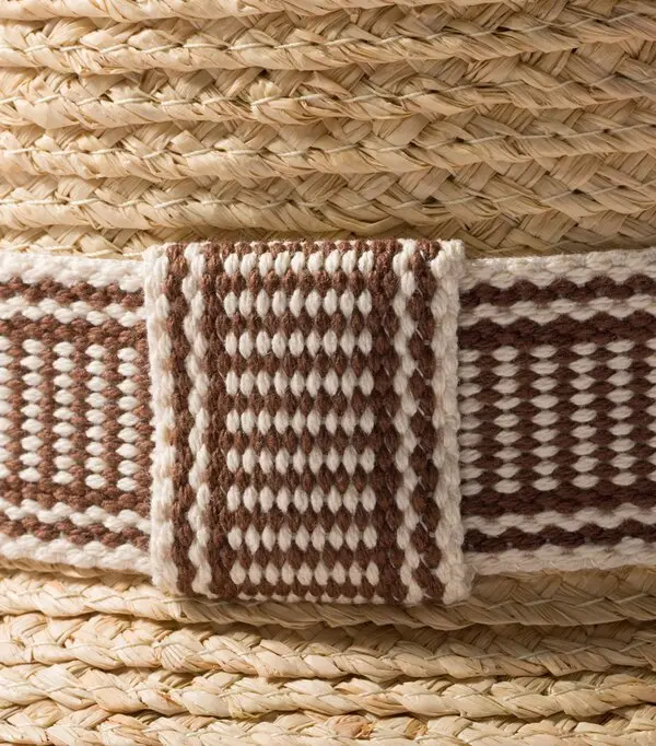 Miu Miu Raffia Sun Hat With Logo Ribbon - Neutral