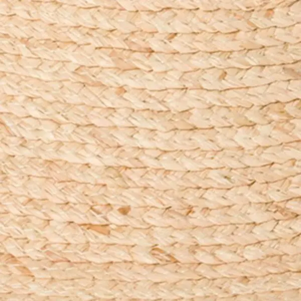 Miu Miu Raffia Sun Hat With Logo Ribbon - Neutral